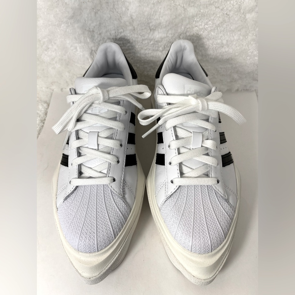 Adidas-Beyonce Superstar, Platform, Black/White, Leat… - Gem